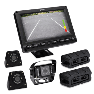 Ultrasonic Reverse Sonar Sensor + 7" Blind Spot TRIPLE Camera System ...